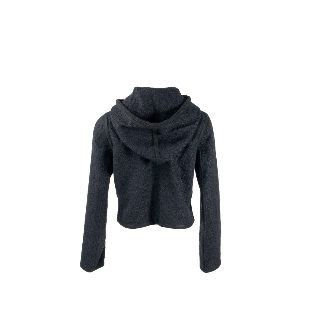 Celine Size 34 Veste Chasseur Baja Jacket Tweed Black