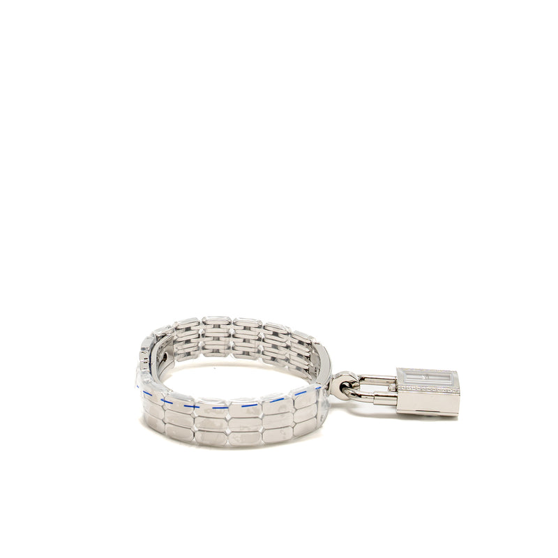 Hermes Kelly Watch, Mini Model, 16mm, Steel, Diamonds