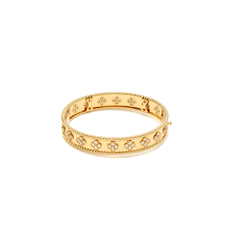 Van Cleef and Arpels Size S Perlée Clovers Bracelet, Small Model Yello