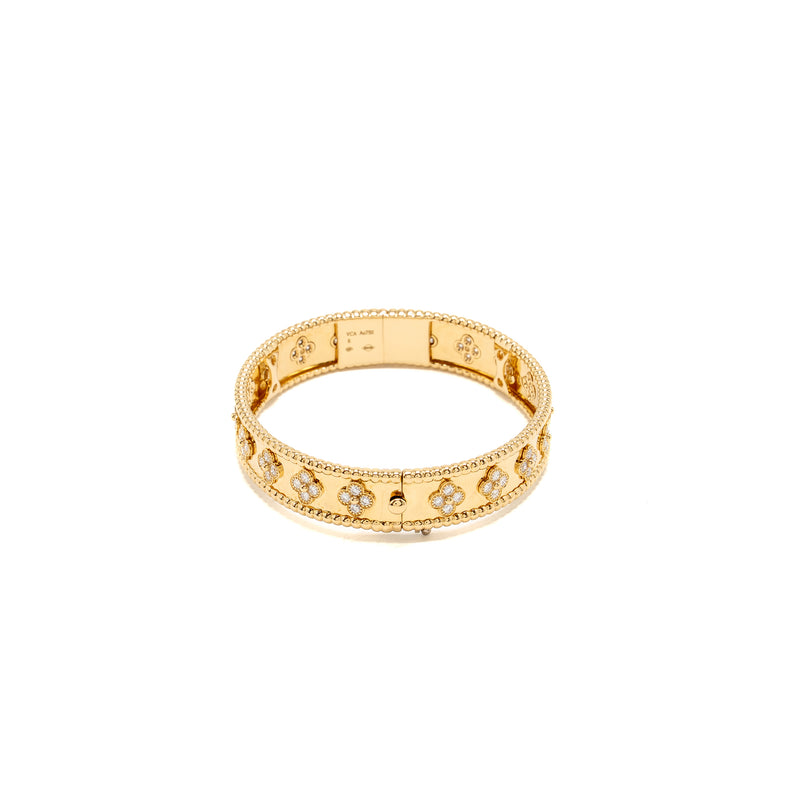 Van Cleef and Arpels Size S Perlée Clovers Bracelet, Small Model Yello