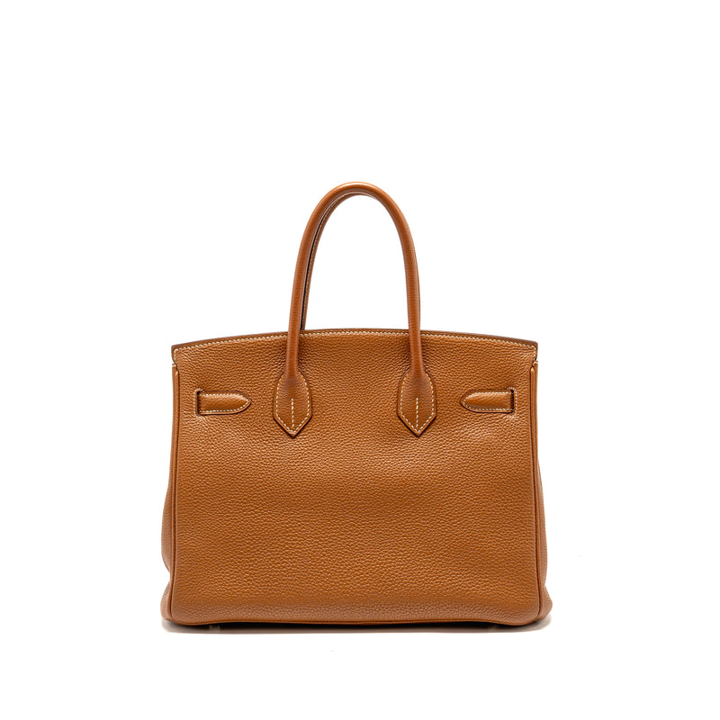 Hermes Birkin 30 Togo Gold SHW Stamp Square G