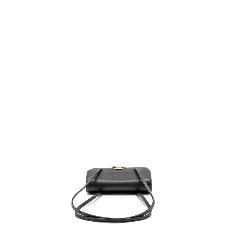 Chanel 26p Preppy Coco Clutch Shoulder Bag Caviar Black GHW (microchip