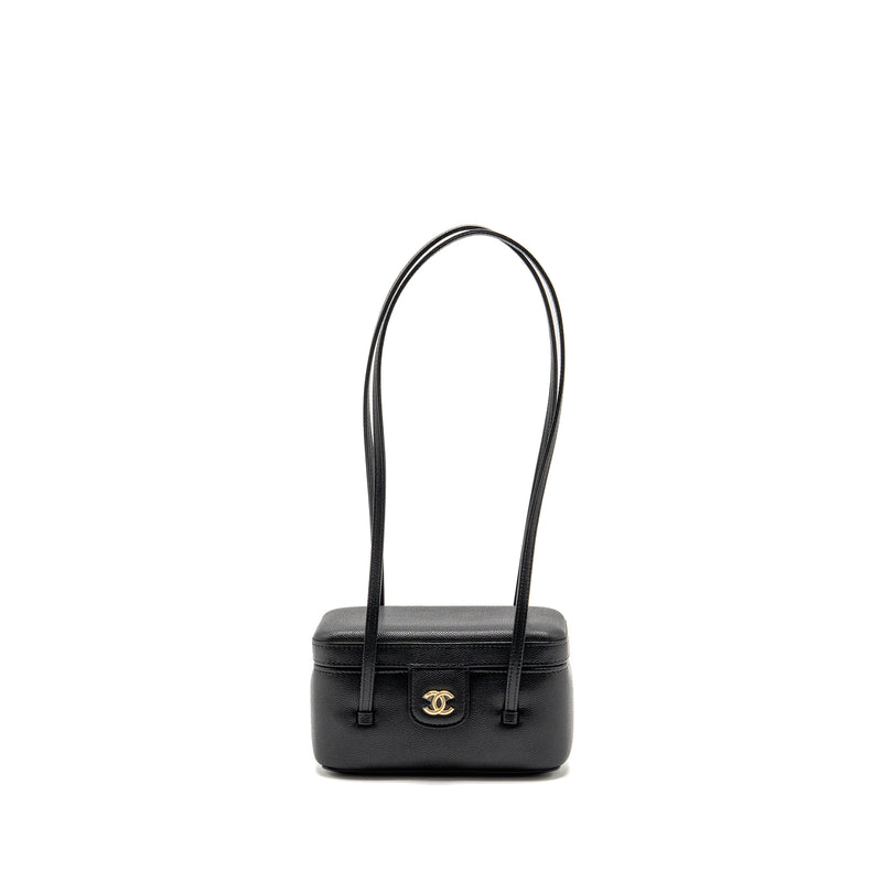 Chanel 26p Preppy coco mini vanity shoulder bag caviar black GHW (micr