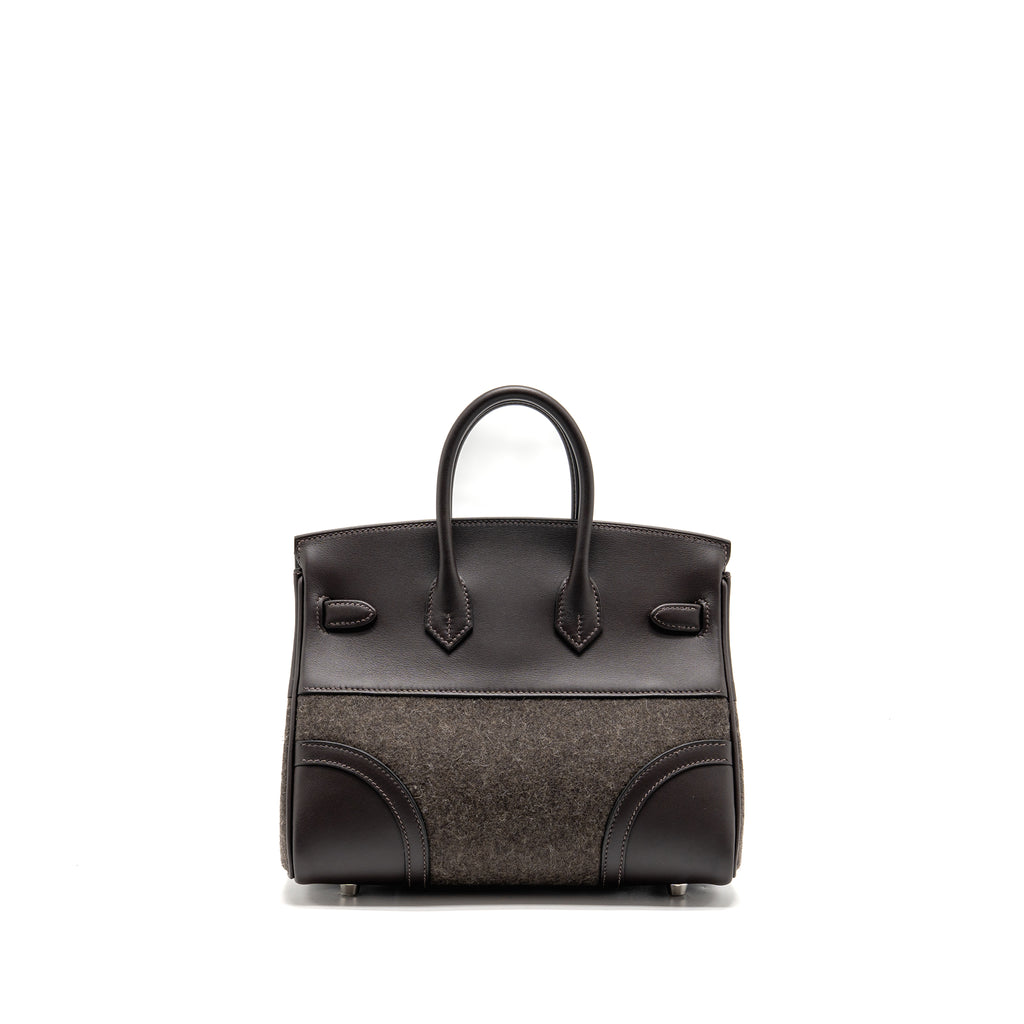 Hermes Birkin 25 Go Team Swift Ebene/Black/Chocolate SHW Stamp W
