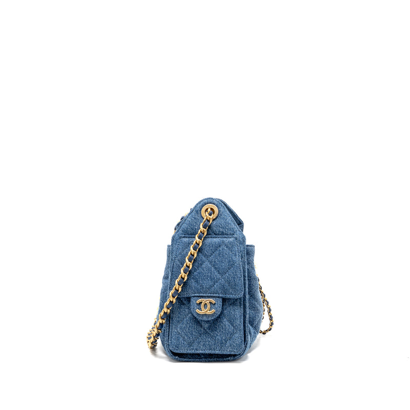 Chanel Mini 25 Bag Denim Blue GHW (Microchip)