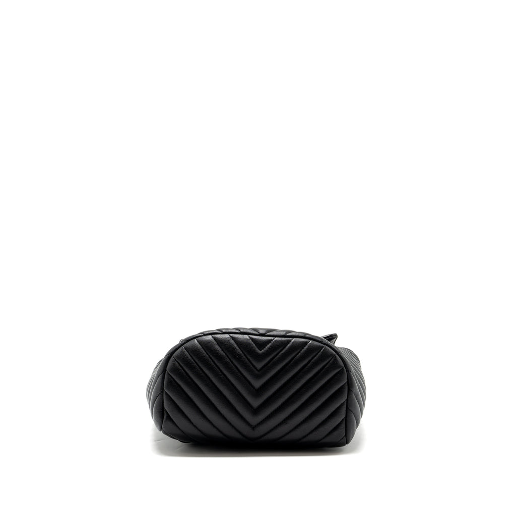 Chanel Small Urban Spirit Backpack Chevron Calfskin Black SHW