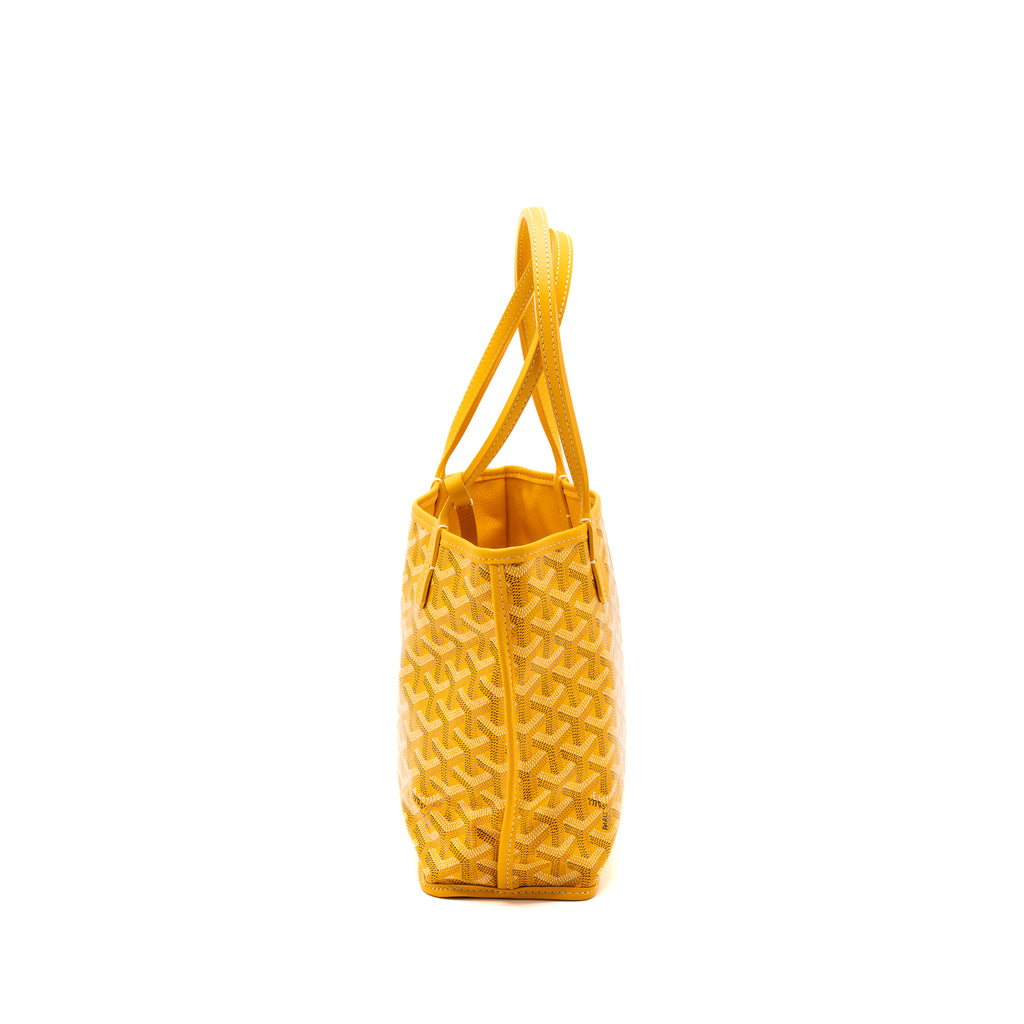 Goyard mini Anjou tote bag canvas / calfskin yellow SHW