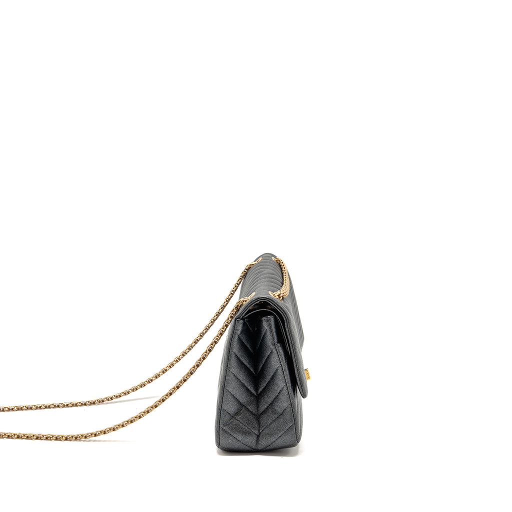 Chanel Large 2.55 226 Reissue Double Flap Bag Chevron Metallic Calfski