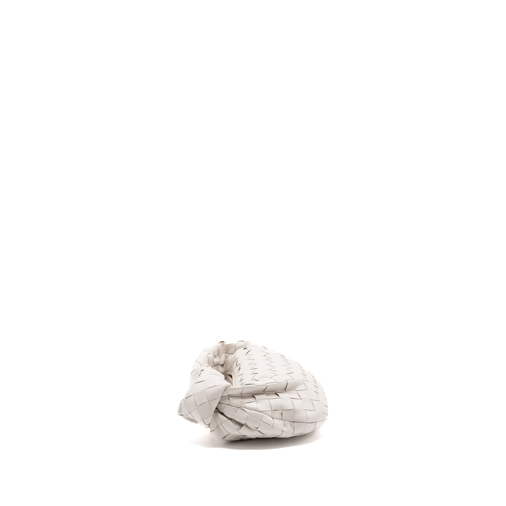 Bottega Veneta Mini Jodie Lambskin Chalk GHW