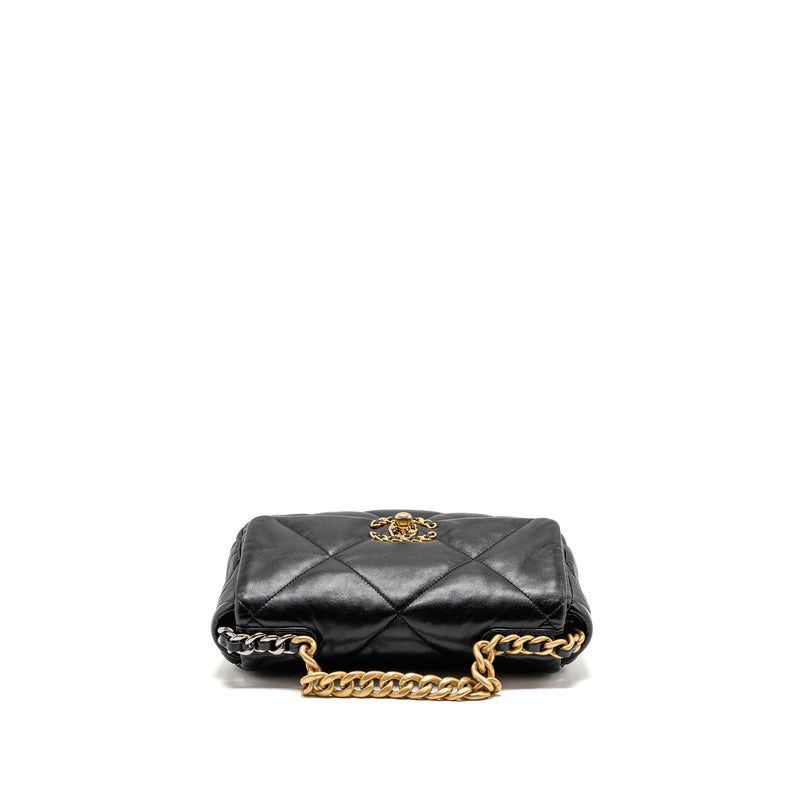 Chanel Small 19 bag Lambskin black multicolor hardware (microchip)
