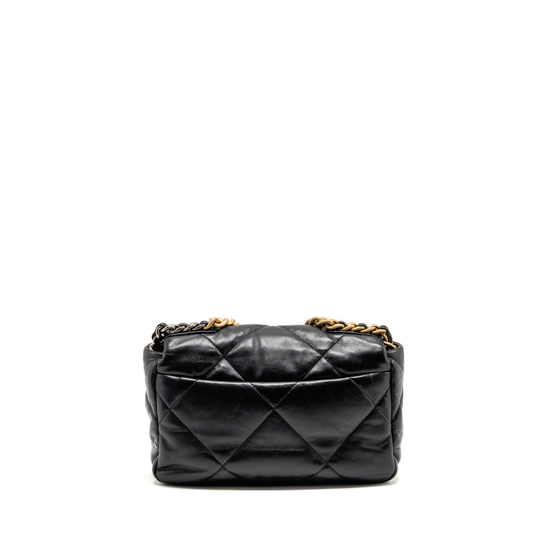 Chanel Small 19 bag Lambskin black multicolor hardware (microchip)