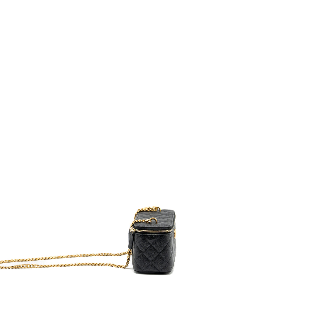 Chanel Coco Love Long Vanity with Adjustable Chain Caviar Black GHW (m