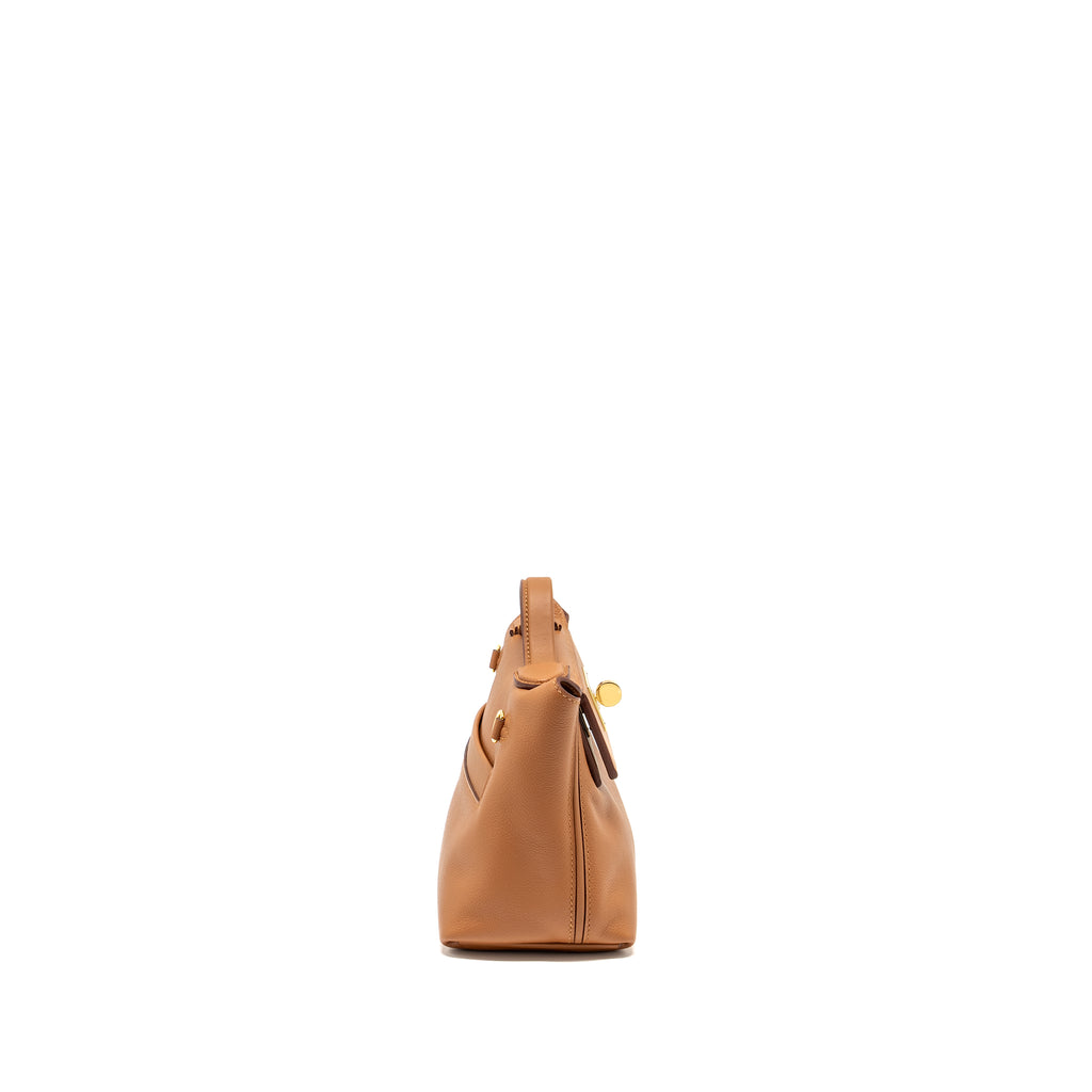Hermes Mini 24/24 2424-21 Bag Evercolor/ Swift Gold GHW Stamp B