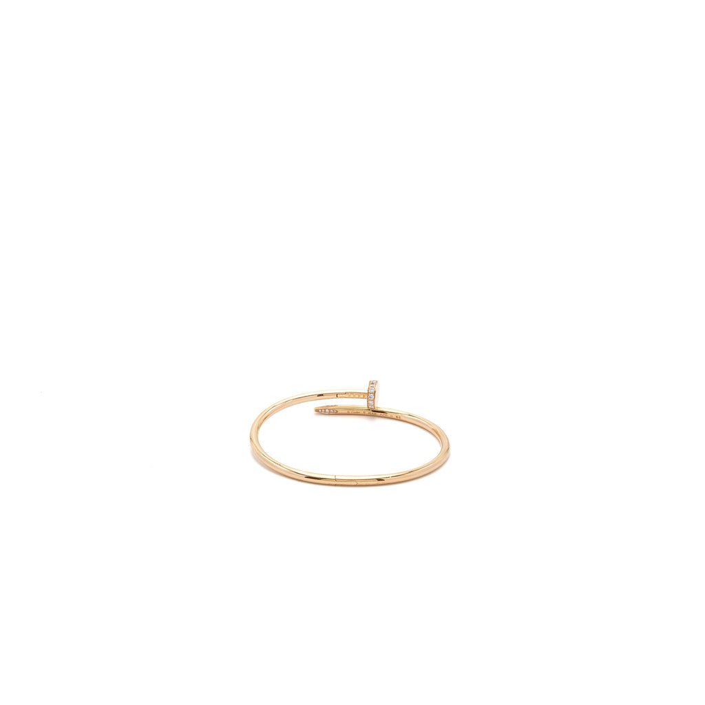 Cartier size 19 Juste en clou bracelet yellow gold diamonds