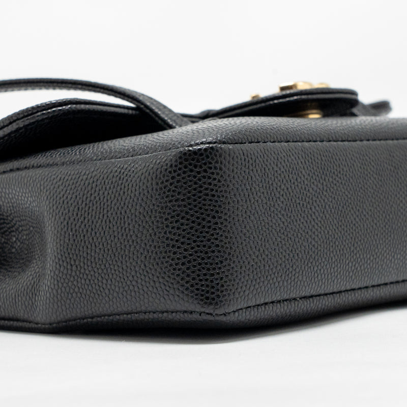 Chanel 26P Preppy Coco Clutch with Leather Strap Grained Shiny Calfski