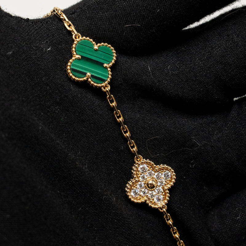 Van Cleef & Arpels Vintage Alhambra Bracelet Yellow Gold, Diamonds, Ma