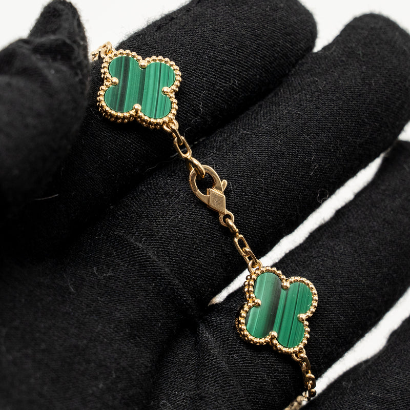 Van Cleef & Arpels Vintage Alhambra Bracelet Yellow Gold, Diamonds, Ma