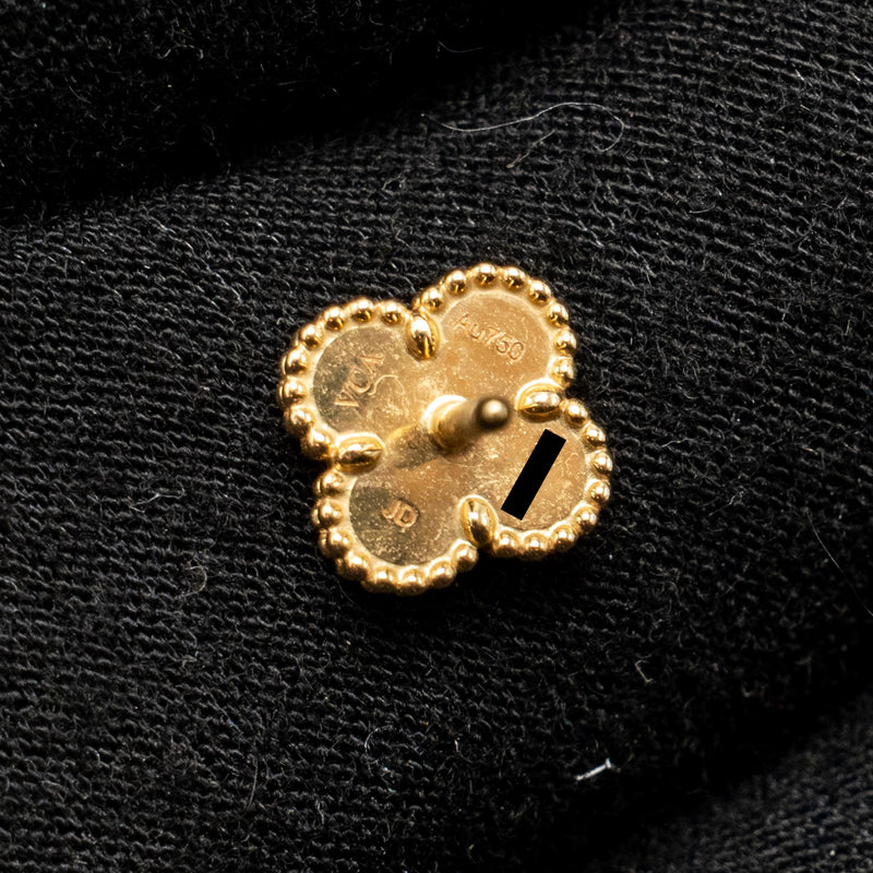 Van Cleef & Arpels Sweet Alhambra Earstuds Earrings, Yellow Gold / Ony