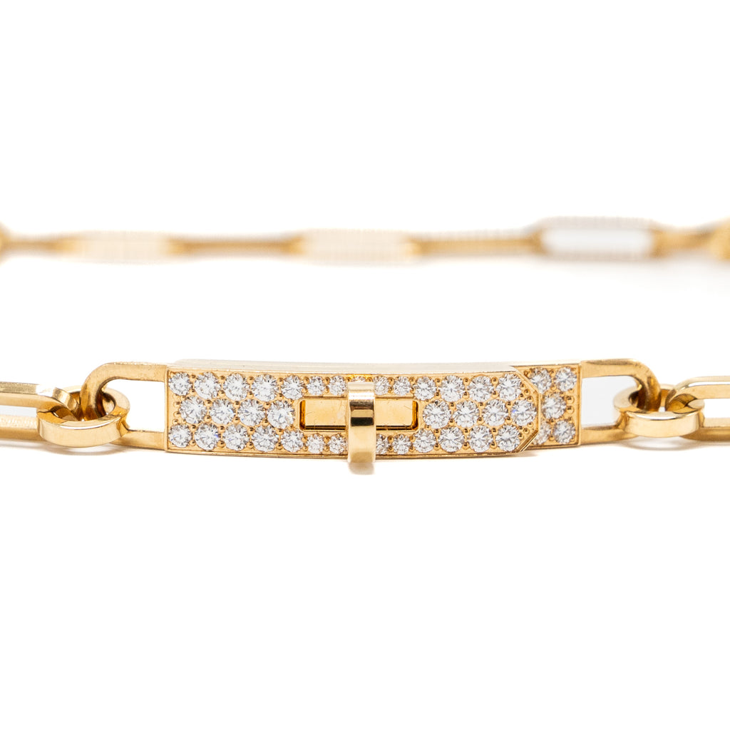 Hermes Kelly chain chocker/double bracelet Yellow gold, diamonds