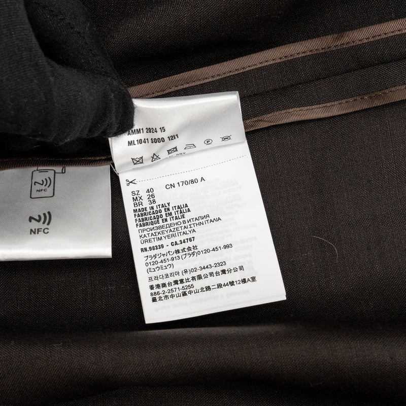 Miu Miu Size 40 Mohair Blouson Jacket Mohair/Virgin Wool Ebony