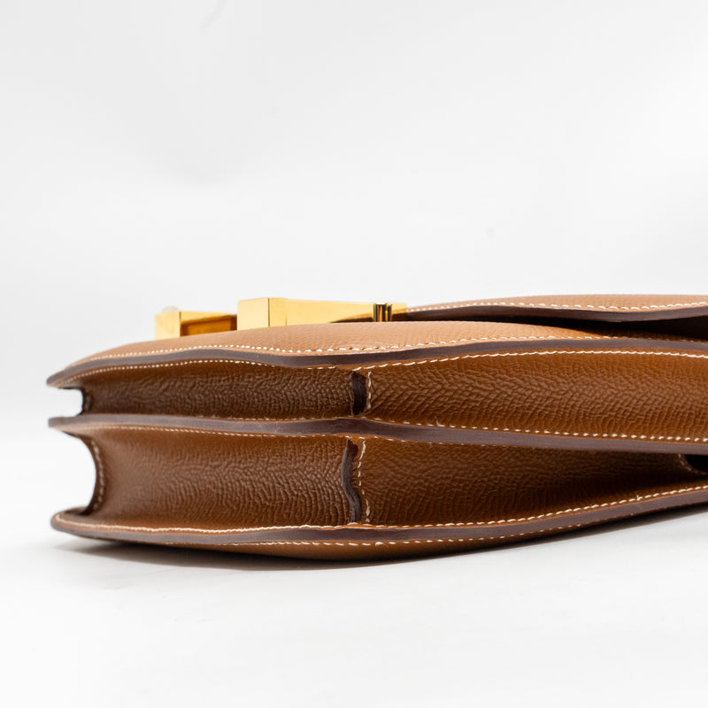 Hermes Mini Constance Epsom Gold GHW Stamp Z