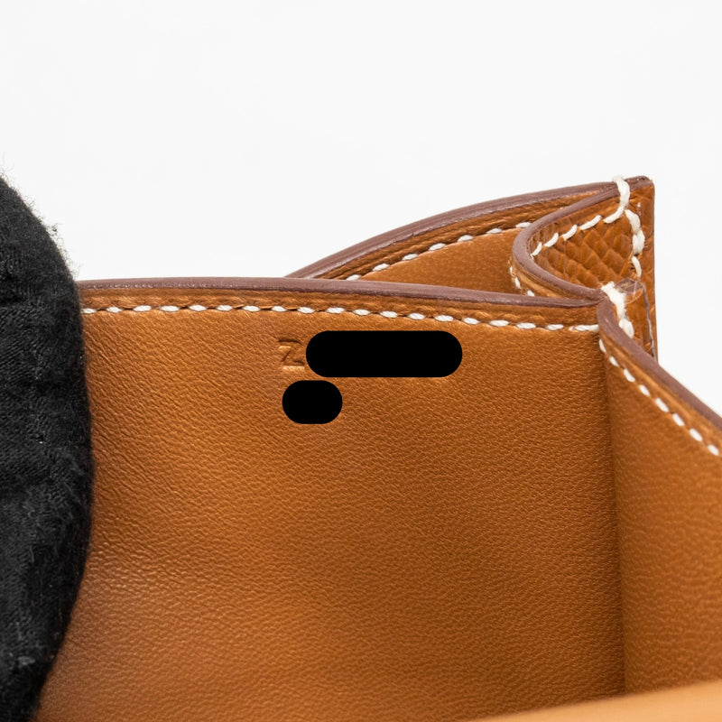 Hermes Mini Constance Epsom Gold GHW Stamp Z