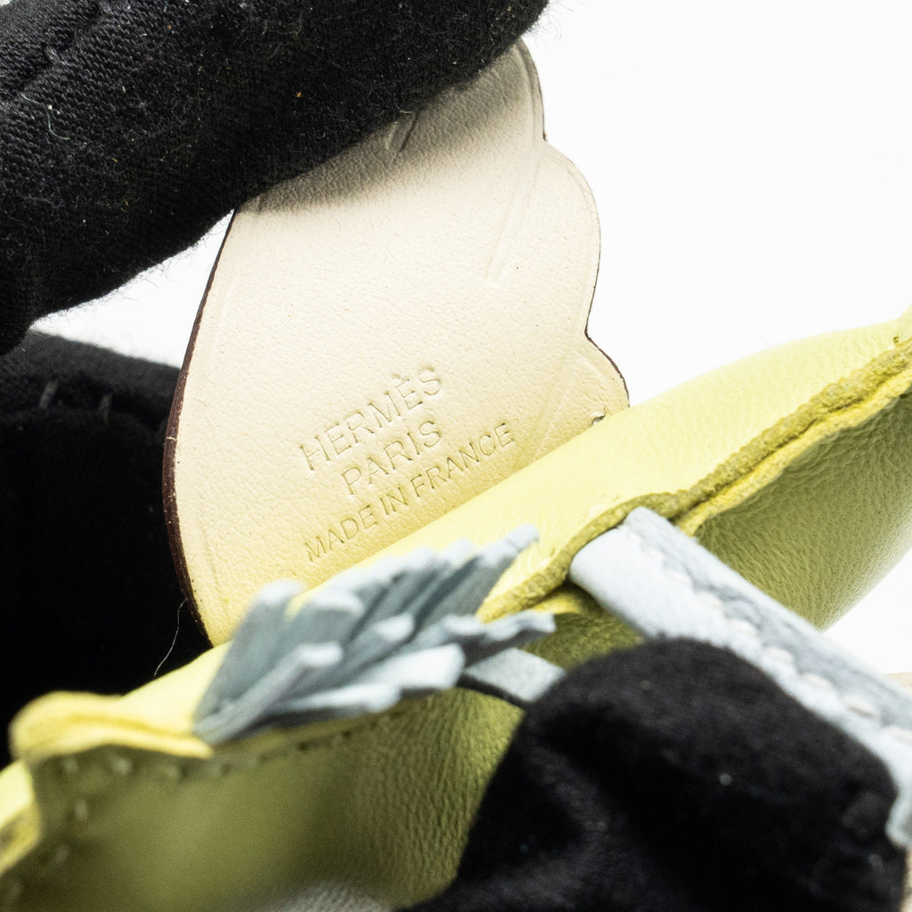 Hermes Rodeo PM Bag Charm Jaune Bourgeon/ Blue Brume / Nata Stamp Z