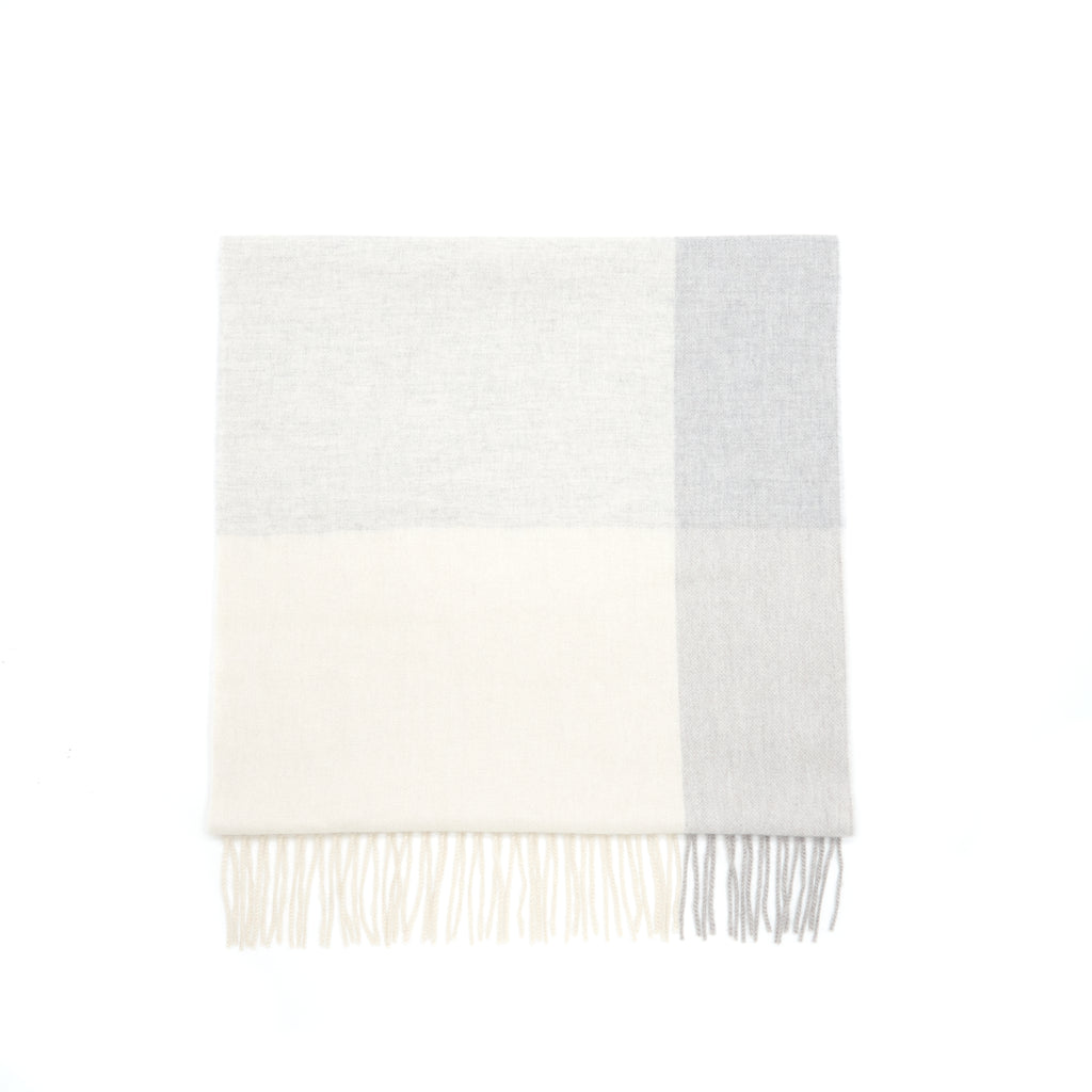 Hermes 40 x 160cm cashmere Summer Block Beige Chine Scarf