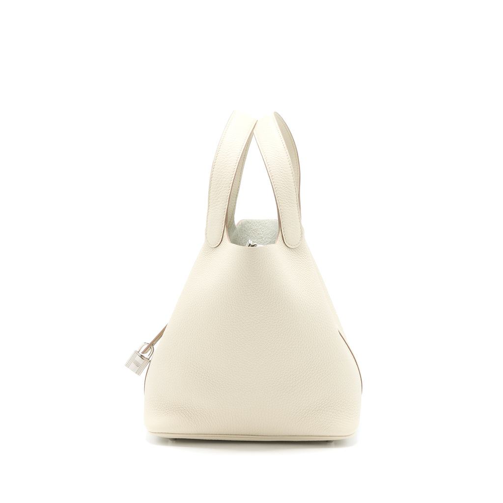 Hermes Picotin 22 Lock Bag Clemence 8L Beton SHW Stamp U