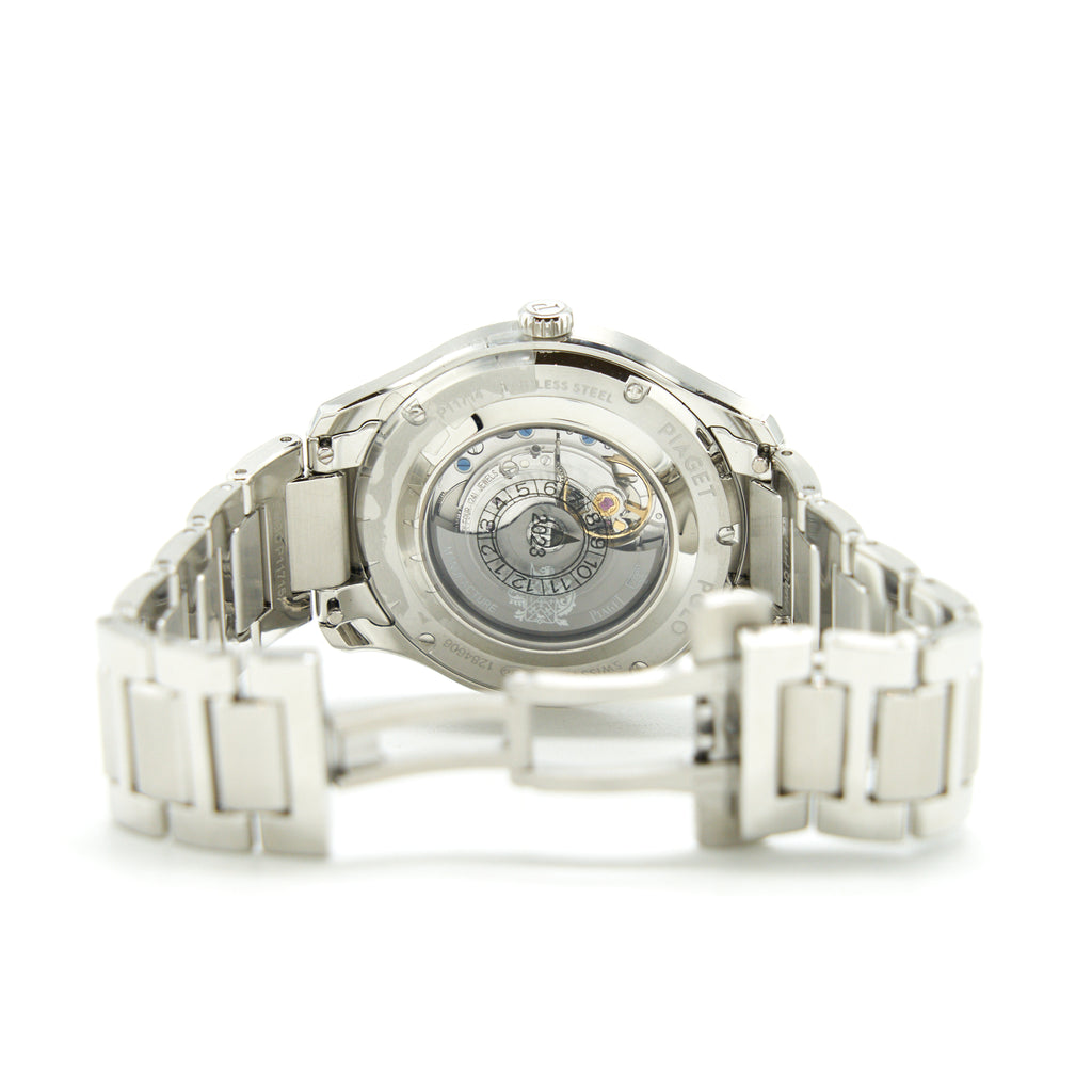 Piaget Polo Date steel Watch 36mm Blue Dial Model G0A46018