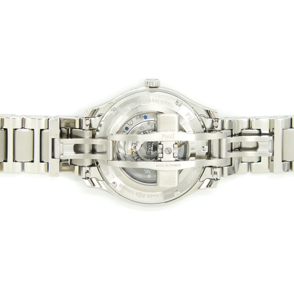 Piaget Polo Date steel Watch 36mm Blue Dial Model G0A46018